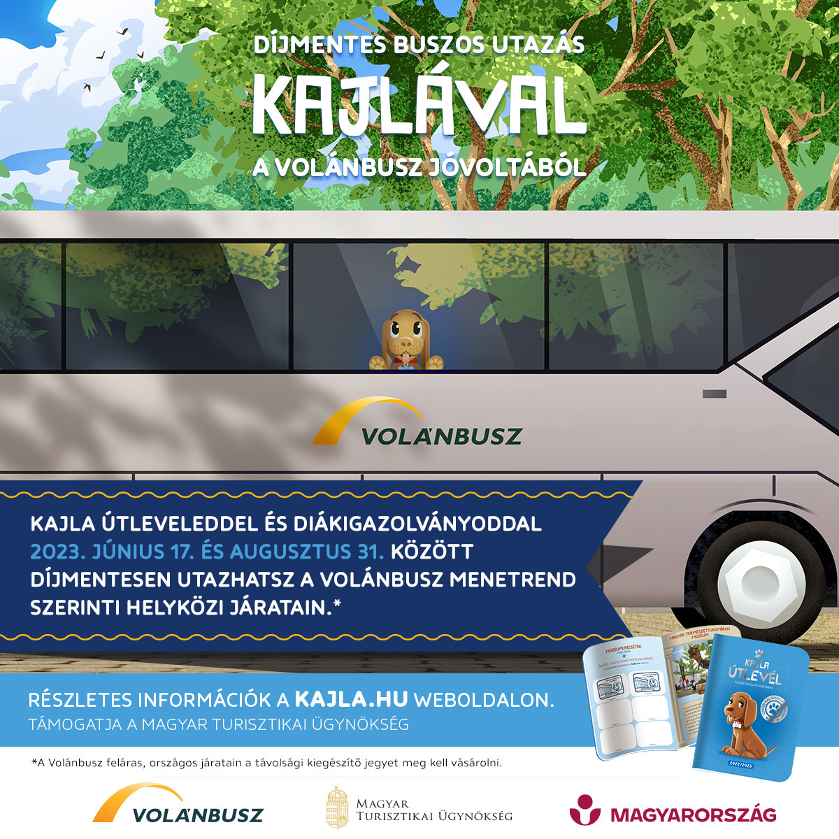 Immár 5. nyáron biztosít a Kajla útlevél ingyenes utazást az alsósoknak ...