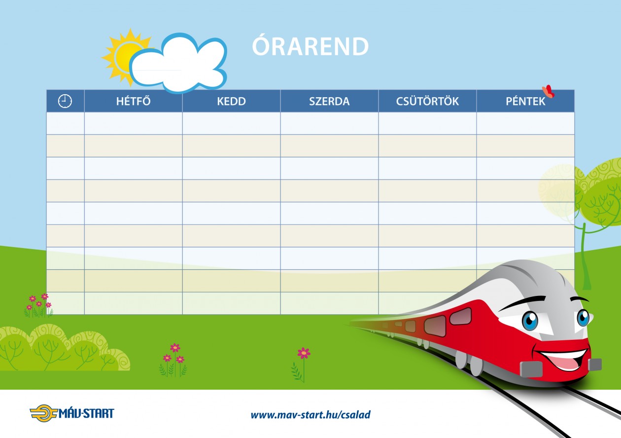 Letölthető háttérképek, órarend | MÁV-csoport